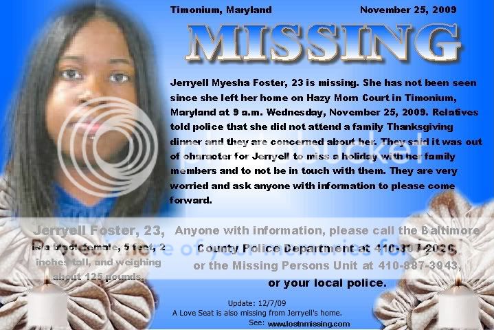 GUILTY - MD - Jerryell Foster, 23, Cockeysville, 25 Nov 2009 | Websleuths