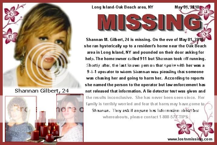 NY - Shannan Gilbert, 24, Oak Beach, 1 May 2010 | Websleuths