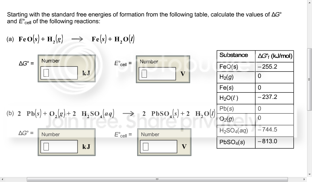 Solved Starting with the standard free energies of formation | Chegg.com